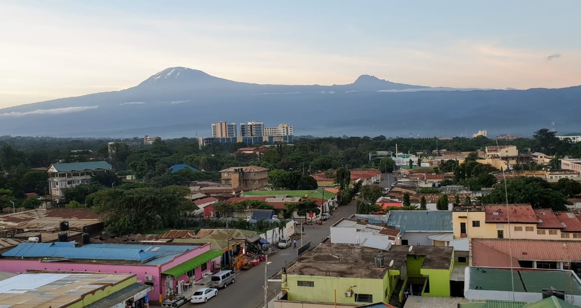 Where is Moshi Town located and what is the elevation of Moshi?